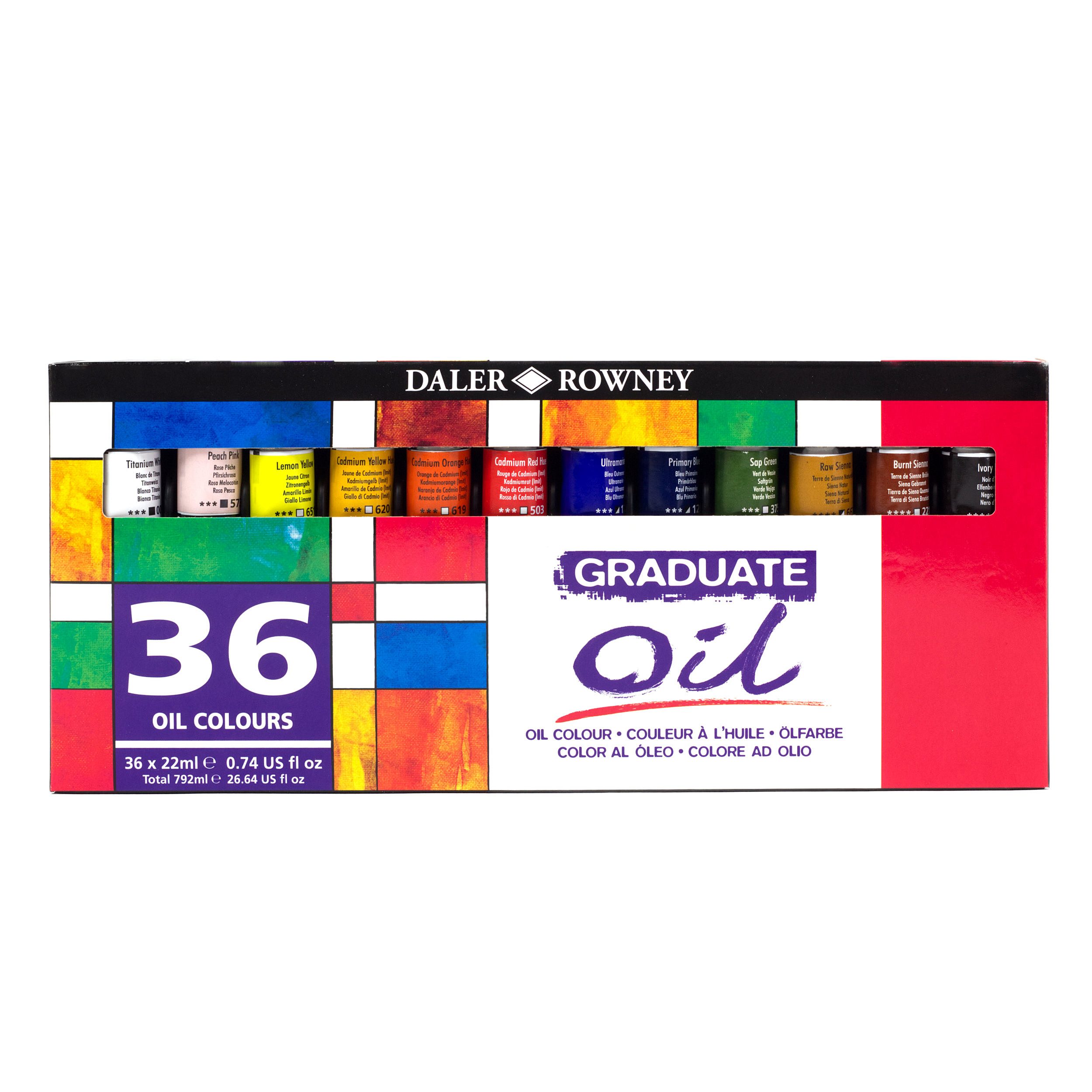 Graduate Oil Paint 36x22ml Set - Daler-Rowney