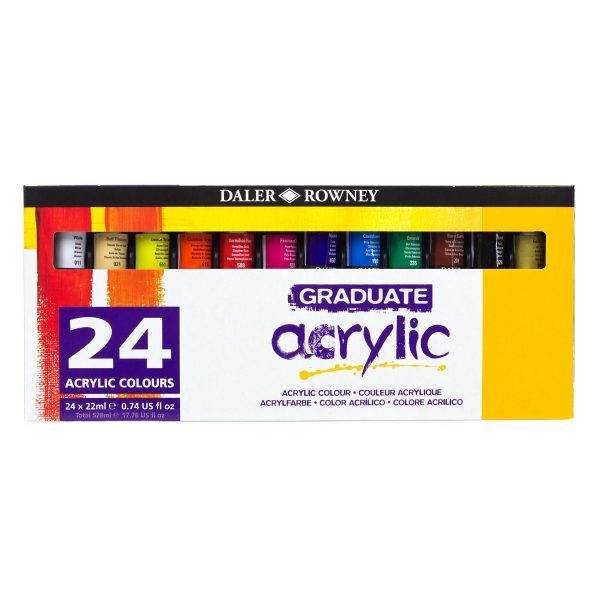 Graduate Acrylic Paint 24x22ml Set - Daler-Rowney