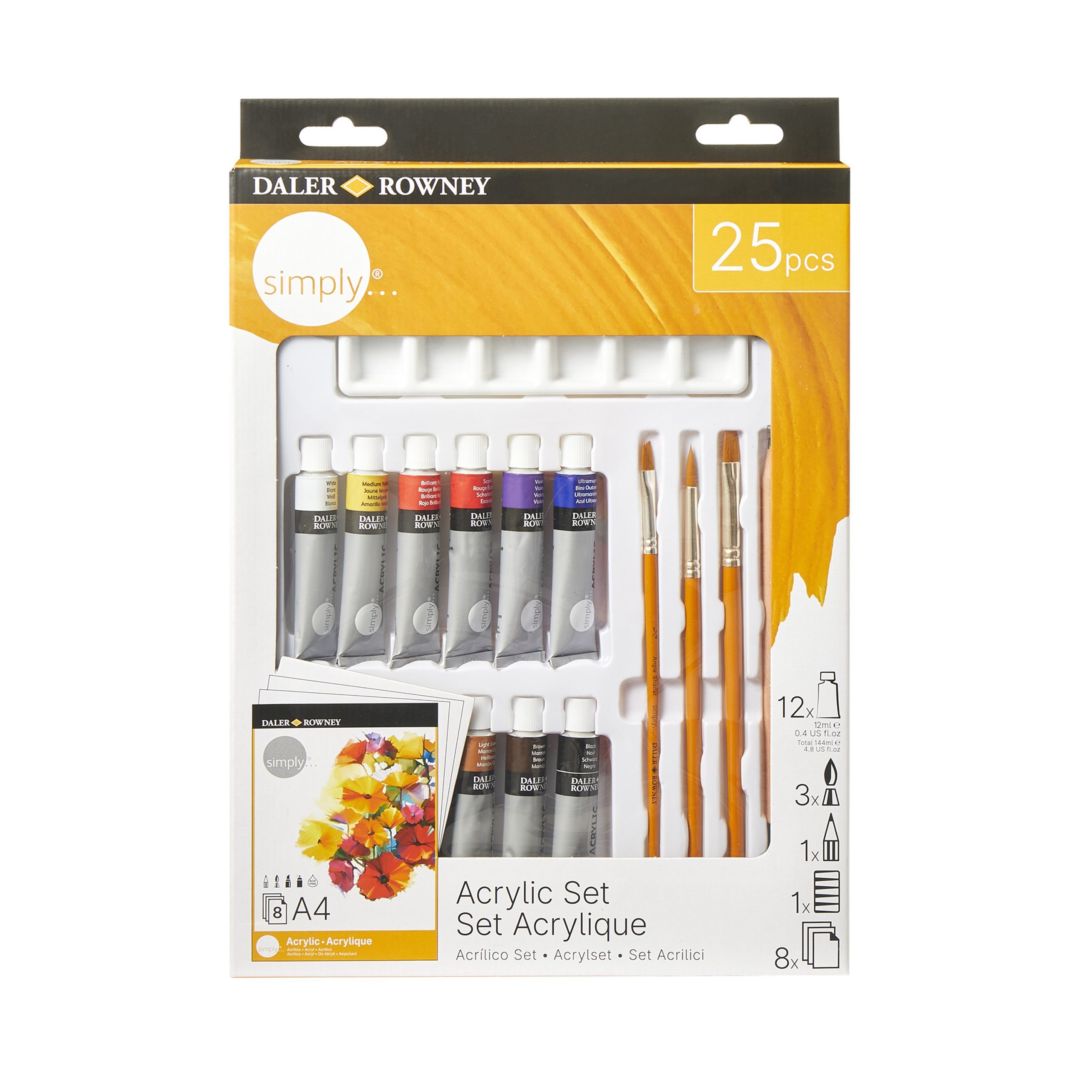 Simply Acrylic Paint Technique Set - Daler-Rowney