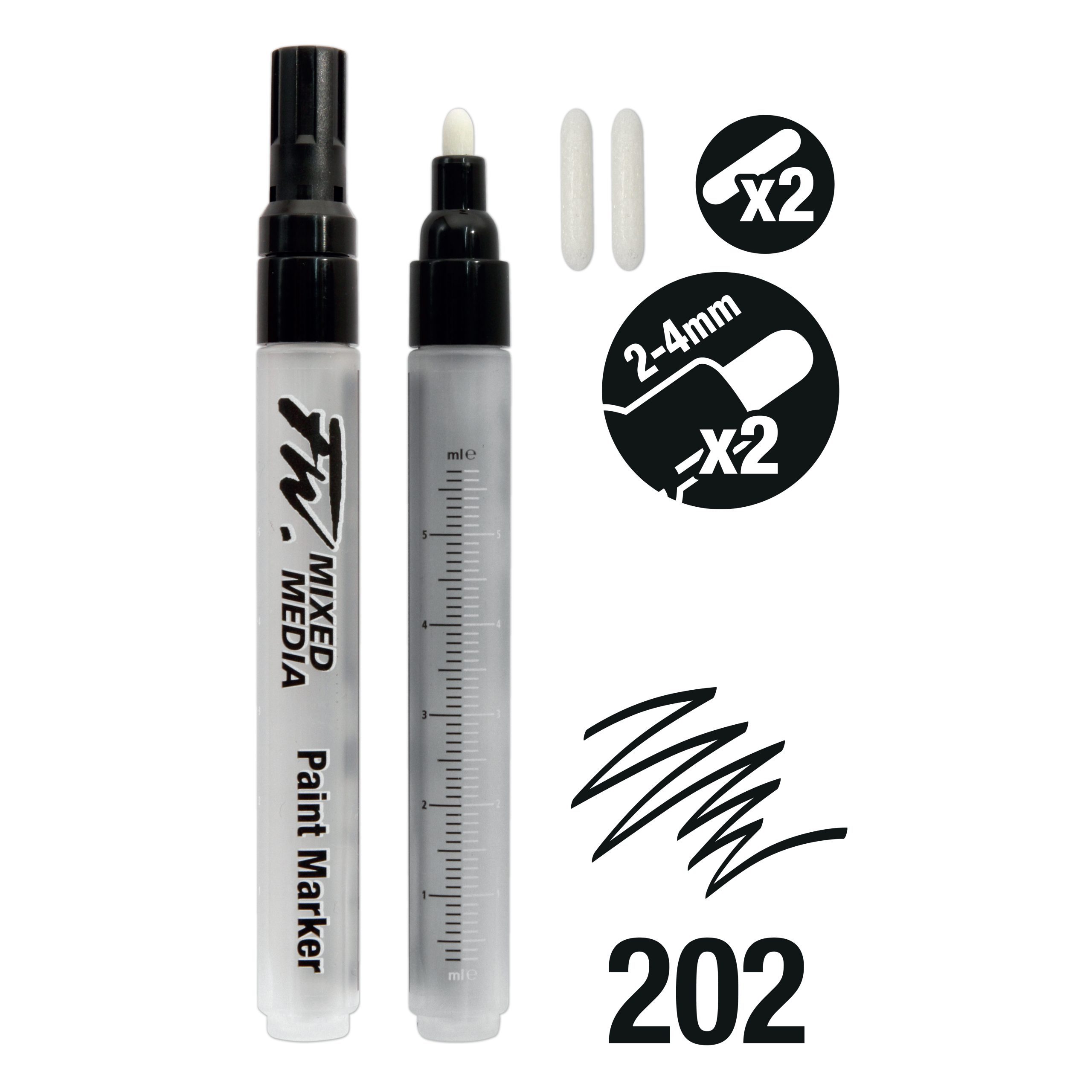 FW Refillable Paint Markers Set 202 - Daler-Rowney