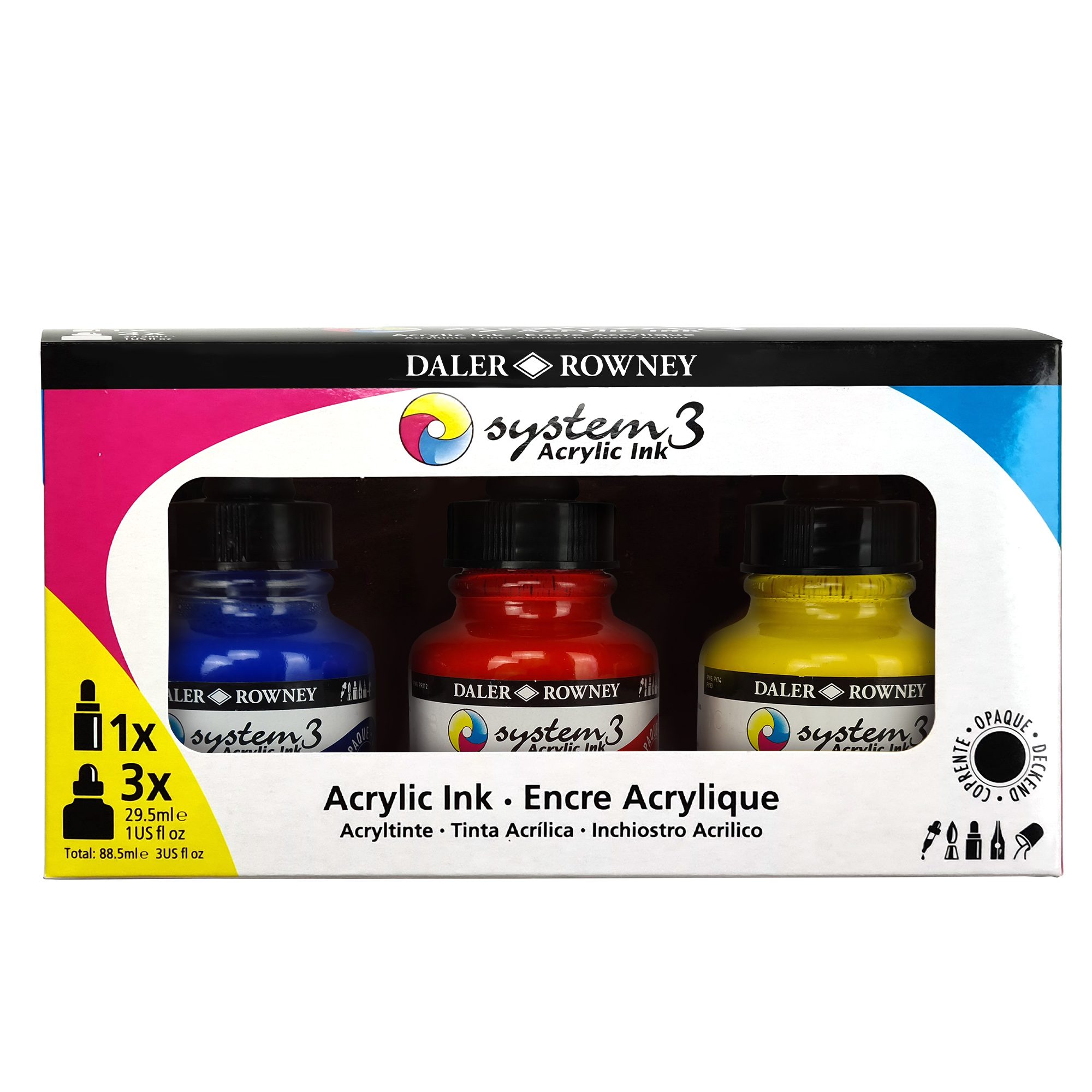 System3 Acrylic Ink 29.5ml Starter Set - Daler-Rowney