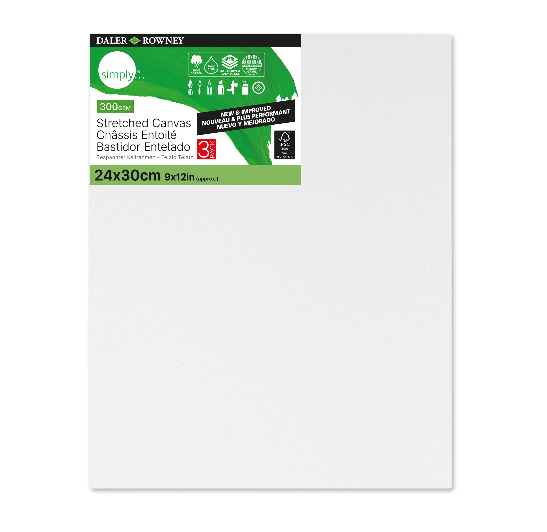 Simply Stretched Canvas - Daler-Rowney