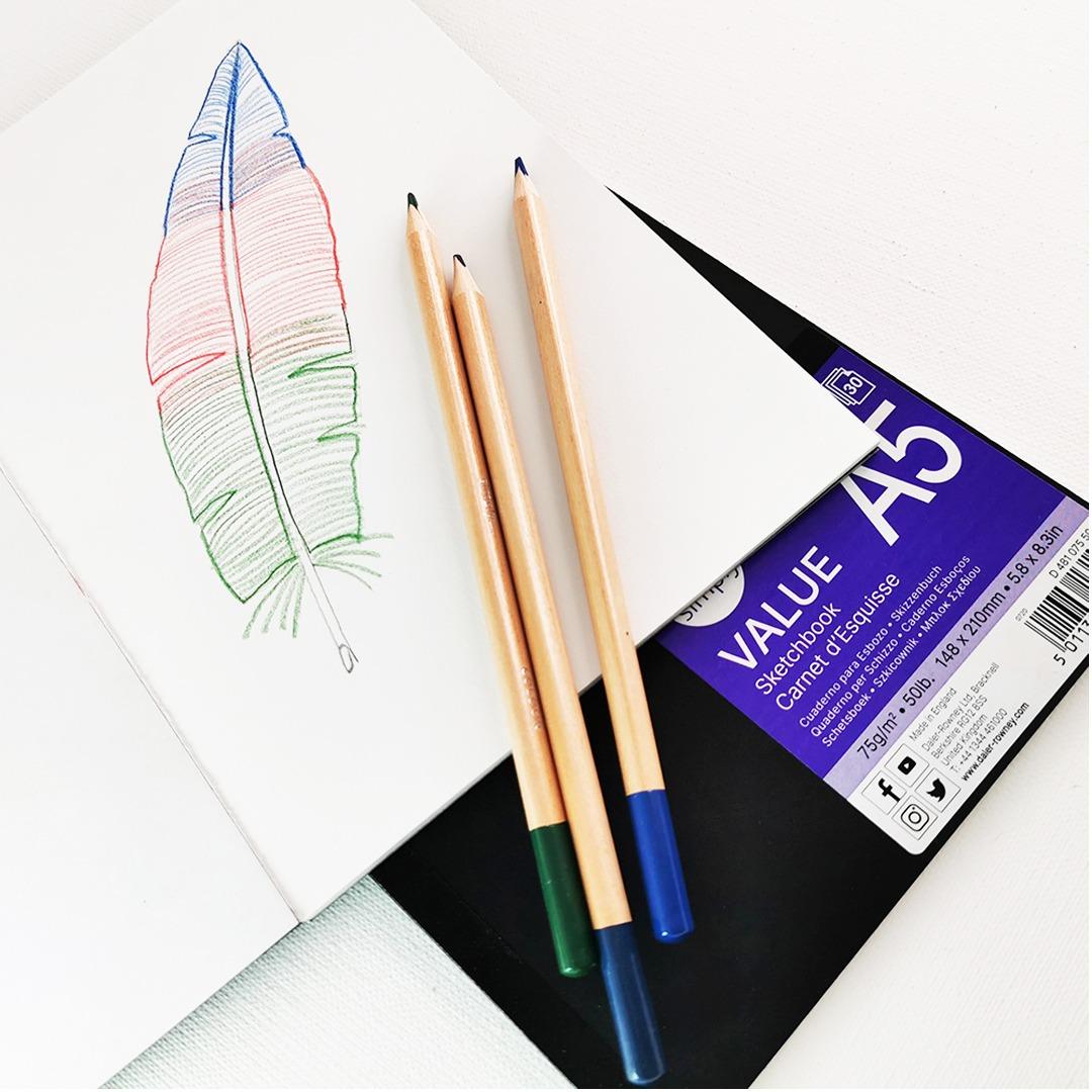 #simplycreate dibuja una pluma - Daler-Rowney